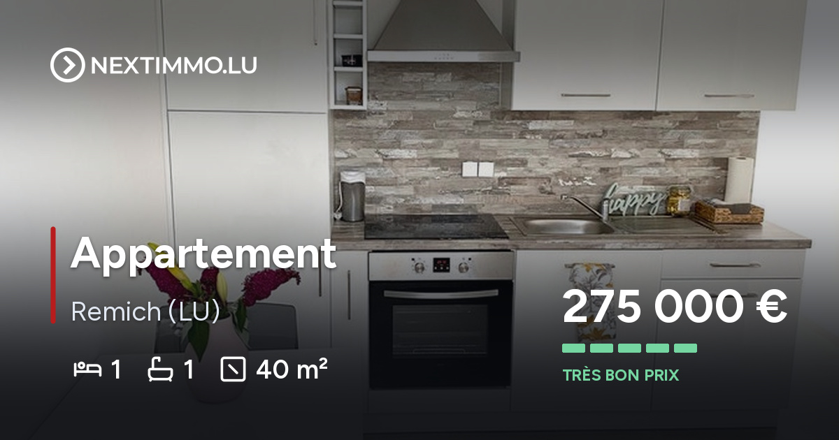 Appartement 1 chambre en vente à Remich – Réf. 56 799 - NEXTIMMO.LU